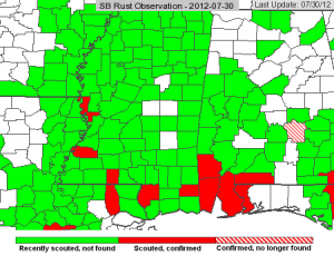 Soybean Rust Update: July 30, 2012 | Mississippi Crop Situation